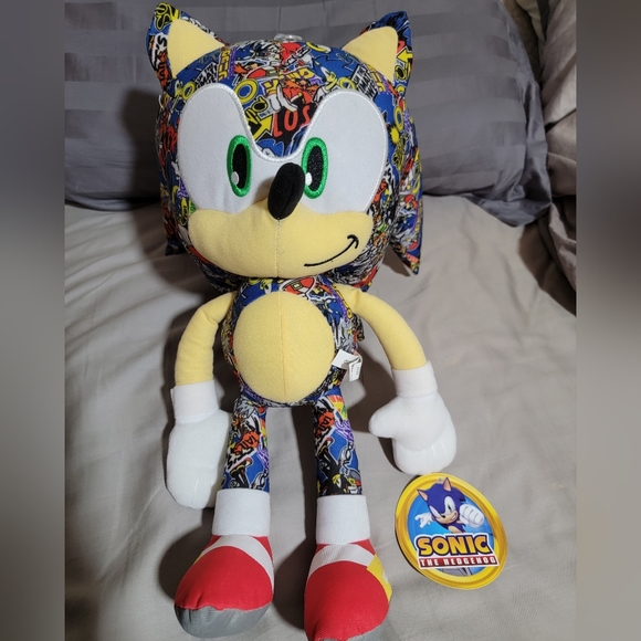 Sega | Toys | New Sega Sonic The Hedgehog Sticker Bomb Plush | Poshmark